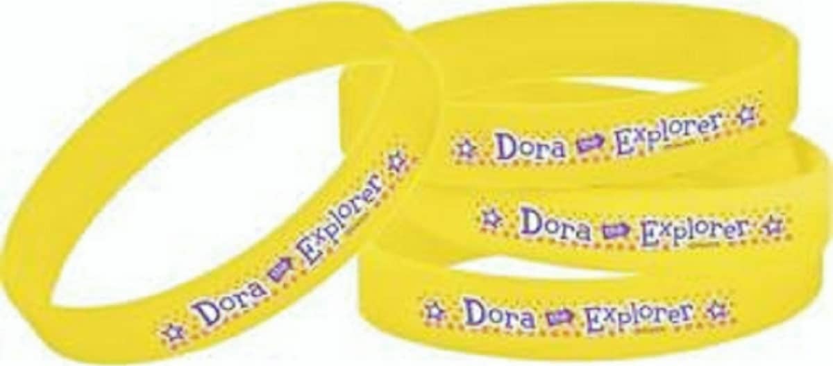 Dora The Explorer Rubber Wristbands Bracelets 4pcs