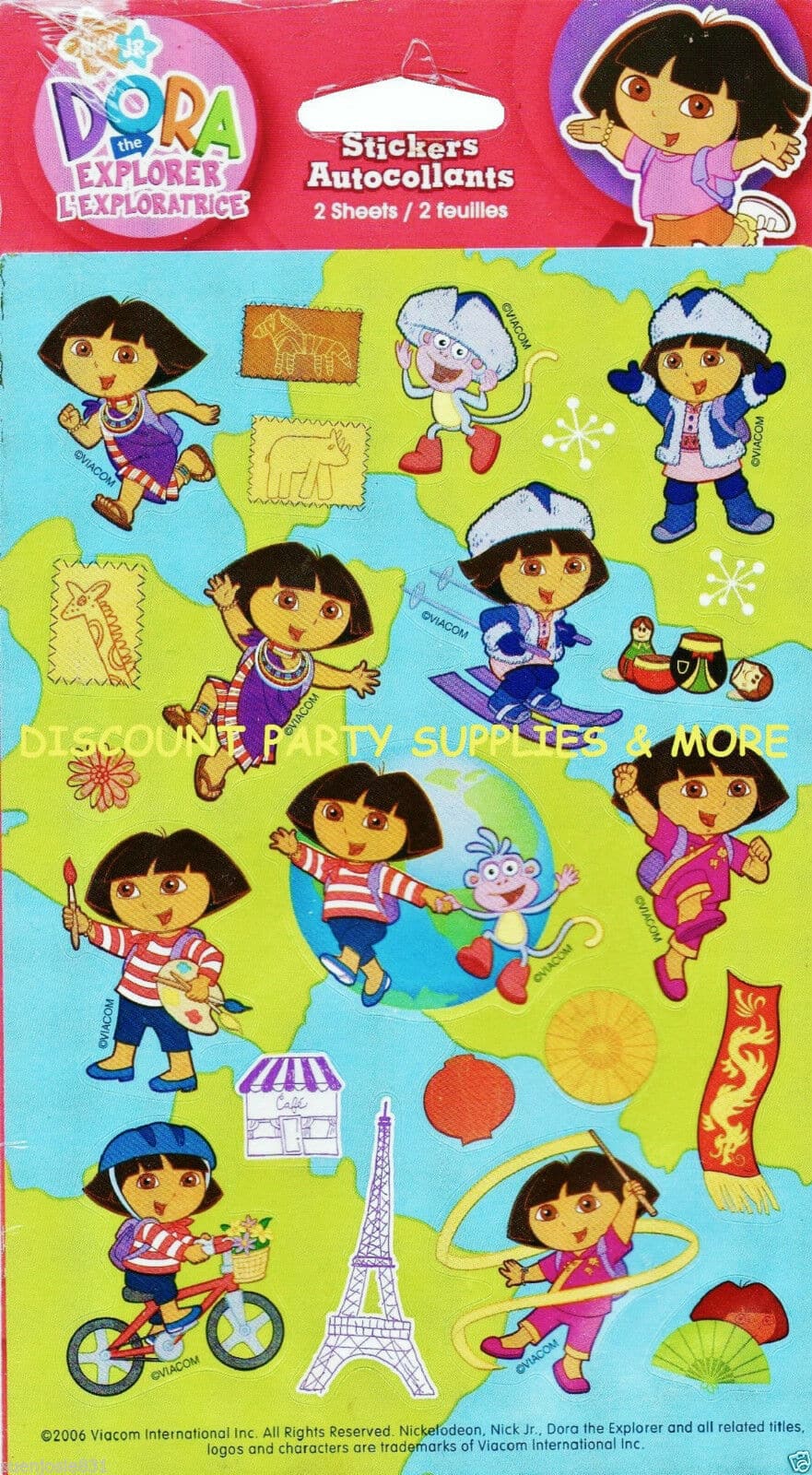 Dora the Explorer Around the World Stickers – Discount Pool and Party ...