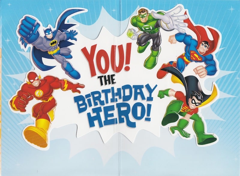 DC Justice League Birthday Greeting Card | Discount Party Supply