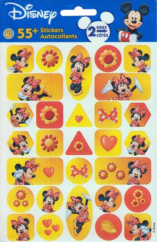 Disney Minnie Mouse 55+ Stickers (2 Sides)