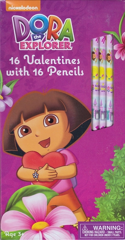 Dora the Explorer Valentine Cards with Pencils Valentines | Discount ...